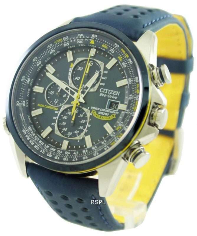Citizen Eco Blue Angels Radio Controlled World Chronograph AT8020-03L ...