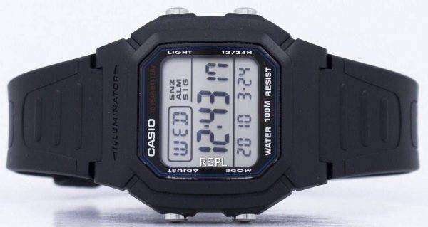 Casio Digital Classic Illuminator W-800H-1AVDF W-800H-1AV Men's Watch ...