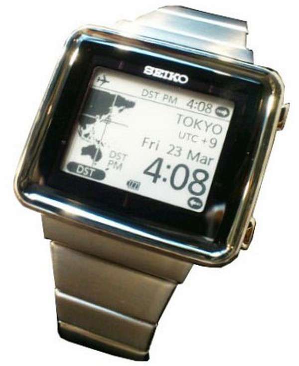 Seiko Solar Radio Control World Time Active Matrics EPD SBPA003 Watch ...
