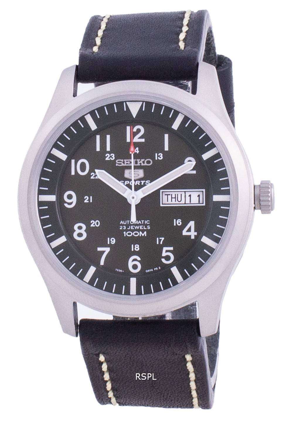 Seiko 5 Sports Military Automatic SNZG09K1-var-LS16 100M Men's Watch ...