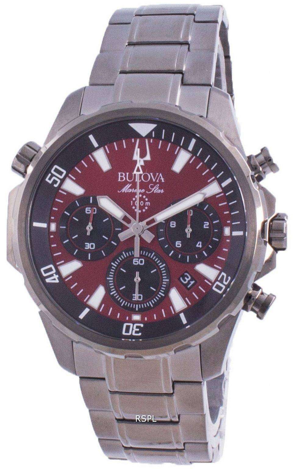 Bulova Marine Star Chronograph Quartz 98B350 100M Mens Watch - Zetamarket
