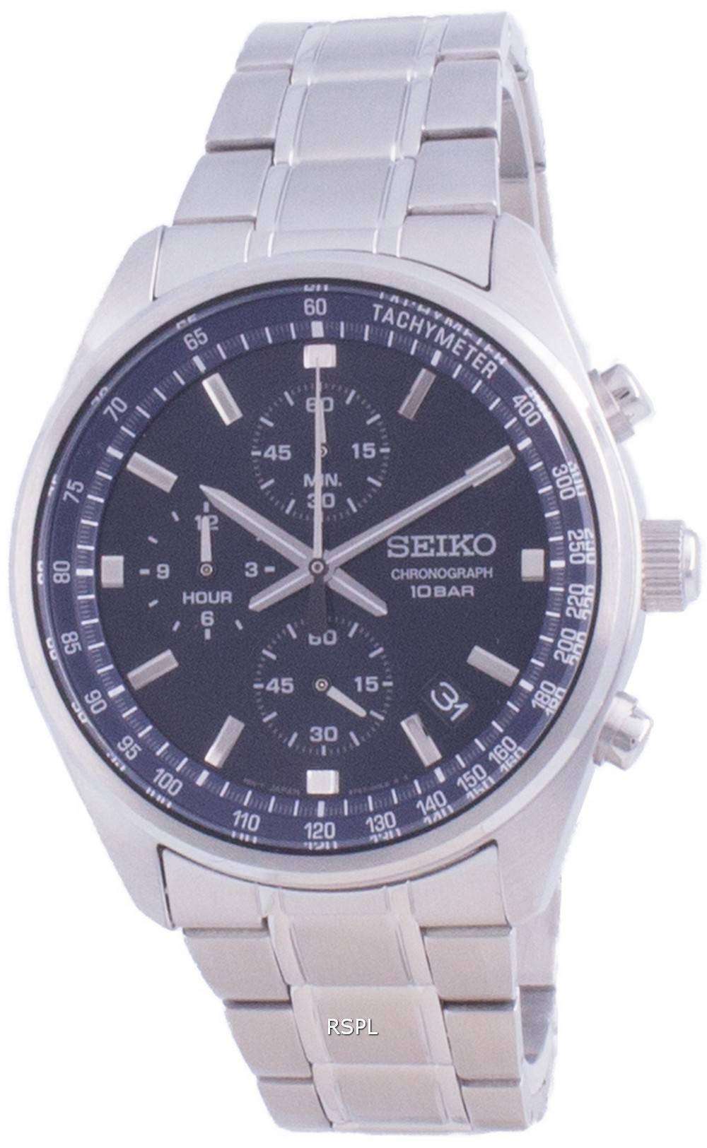 Seiko Chronograph Quartz SSB377 SSB377P1 SSB377P 100M Mens Watch ...