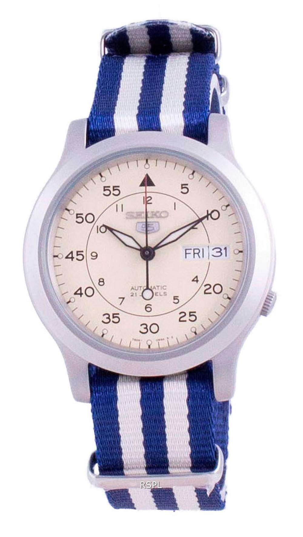 Seiko 5 Military SNK803K2-var-NATOS17 Automatic Nylon Strap Men's Watch ...