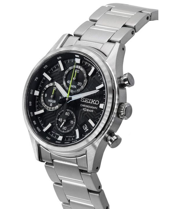 Seiko Conceptual Chronograph Black Dial Quartz SSB419P1 100M Men's ...