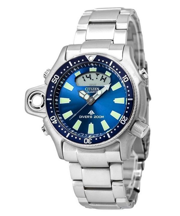 Citizen Promaster Aqualand Stainless Steel Blue Dial Quartz Diver's JP2000-67L 200M Men's Watch ...