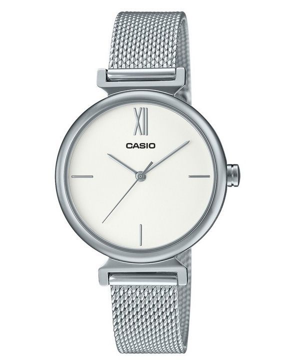 Casio Analog Stainless Steel Silver Dial Quartz LTP 2024VM 7C Womens Watch With Bangle Set Zetamarket