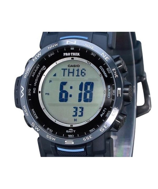 Casio ProTrek Climber Line Digital Blue Bio Based Resin Tough Solar PRW ...