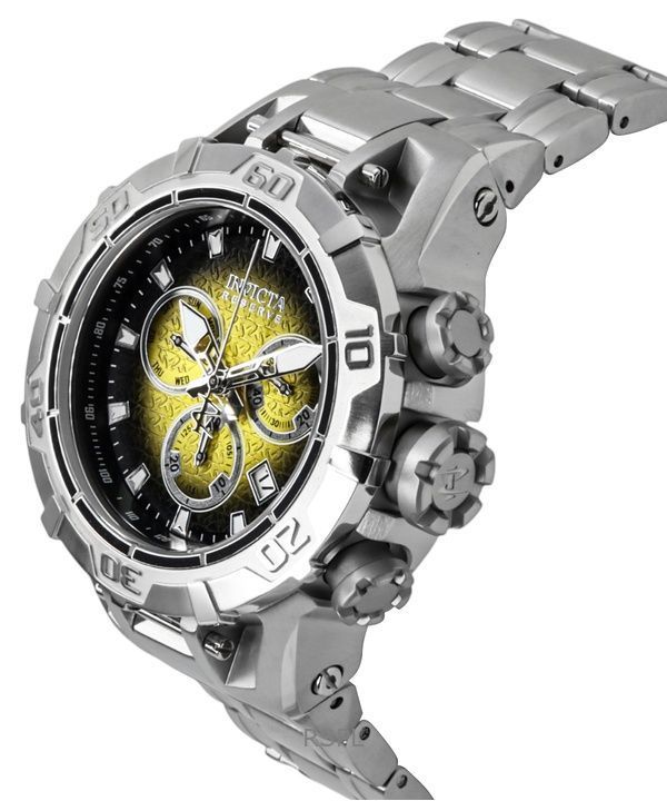Invicta Reserve Ocean Warrior Chronograph Yellow and Black Dial Quartz ...